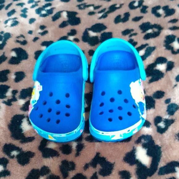 CROCS | Shoes | Crocs Blue Sandals With Perforated Design | Poshmark